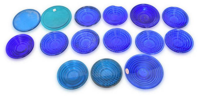 Seven Rsa Green Railroad Signal Lenses Corning And Kopp