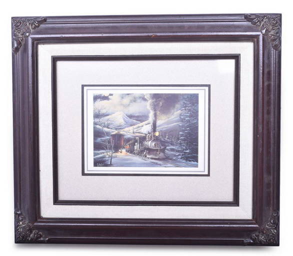 Three Framed Edward O. Paulson Railroad Prints Illinois Central, Cb&q ...