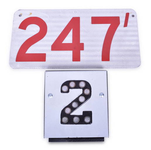 Railroad "2" For 2 Tracks And 247' Reflective Signs