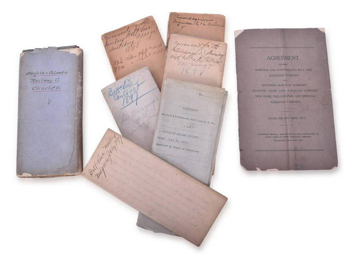 Norfolk & Portsmouth Belt Line Railroad Contracts Late 1800's, Early ...