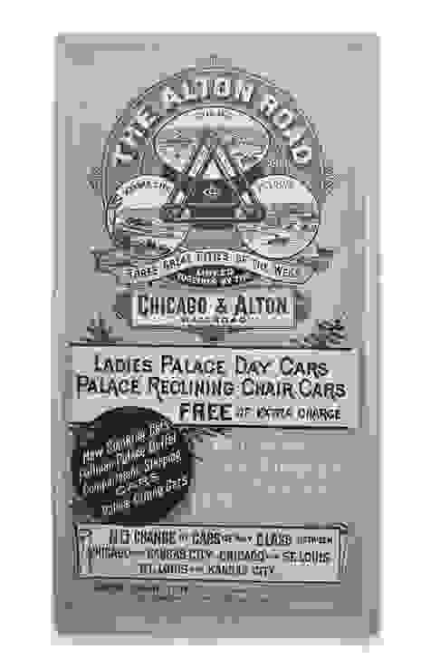 Chicago & Alton Railroad March 1889 Timetable Kansas City Auction