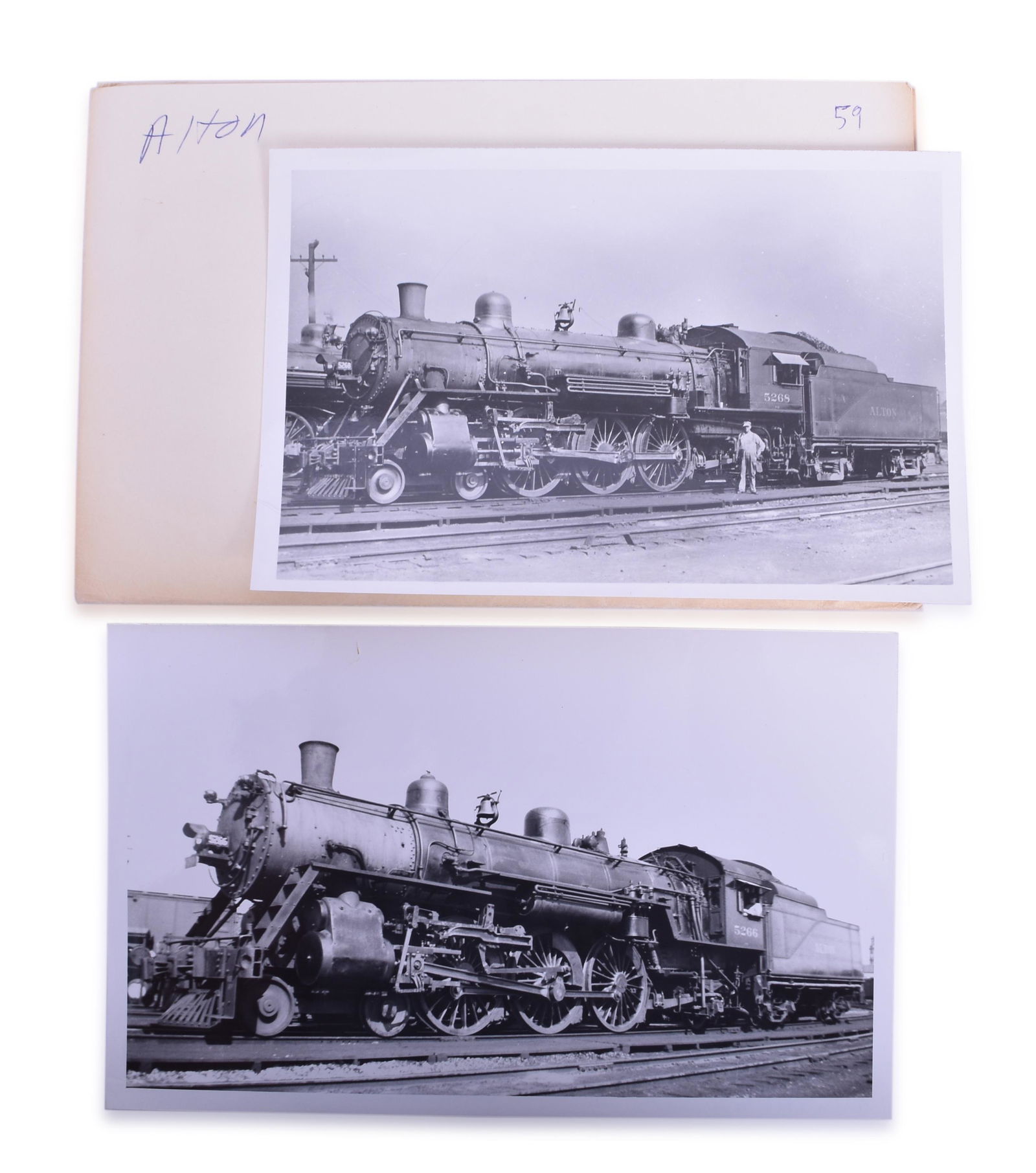 109 Chicago And Alton Railroad Steam Locomotive Photographs