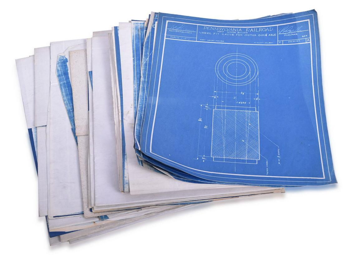 27 Pennsylvania Railroad Blueprints For Electric And Diesel Locomotives And Electric Tractor