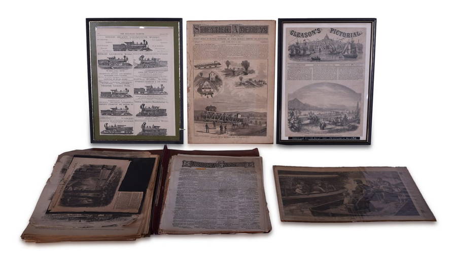 Group Of 1800s Illustrated Newspapers Railroad Gazette, Gleason's ...