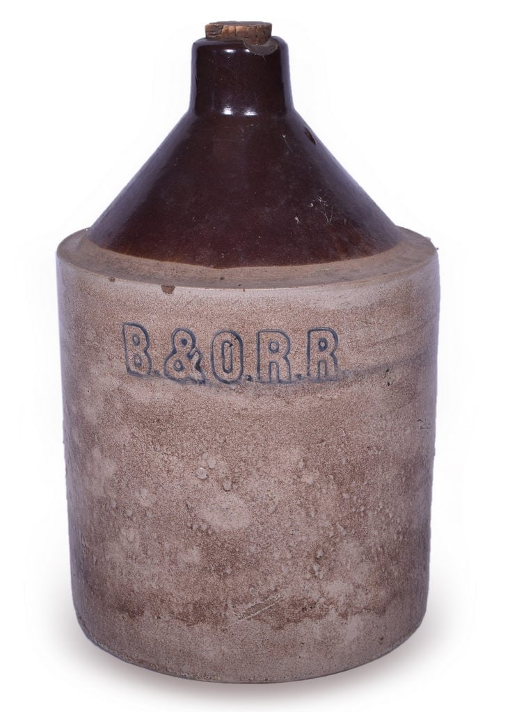 Baltimore And Ohio Railroad Stoneware Jug Auction