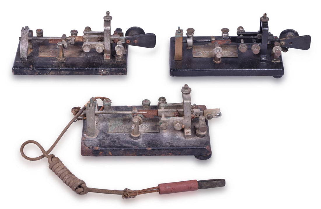 Three Vibroplex Bug Morse Code Telegraph Keys Auction
