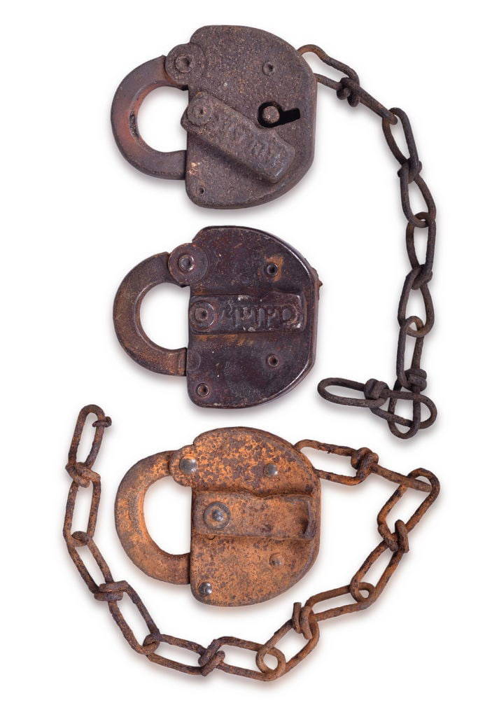 Three Toledo Terminal And Cincinnati Northern Railroad Steel Locks Auction