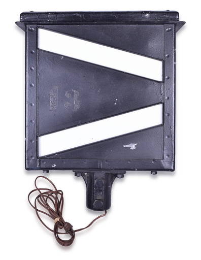 Restored German Railroad Switch Indicator Lamp