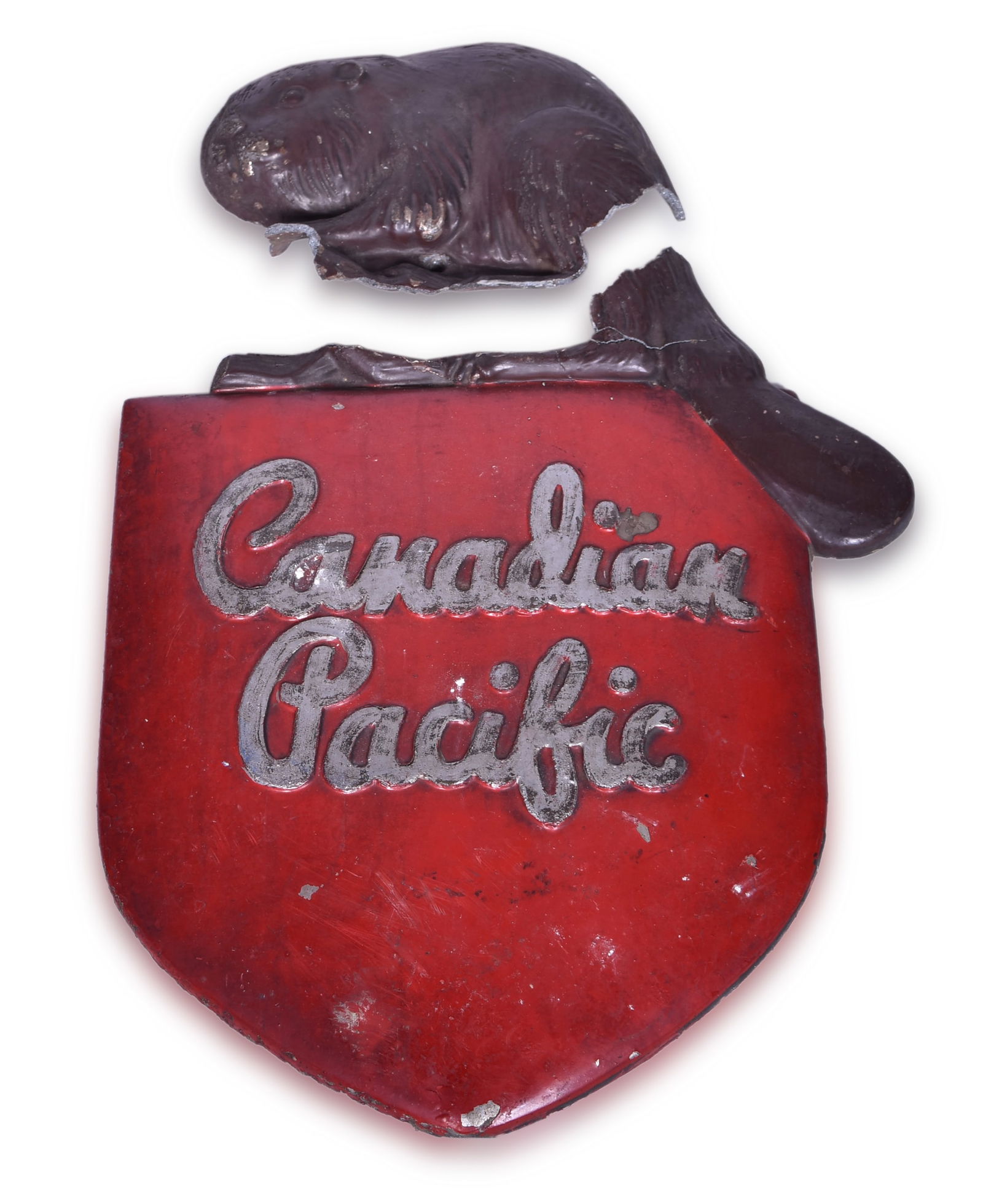 Canadian Pacific Railway Cast Beaver Shield Auction