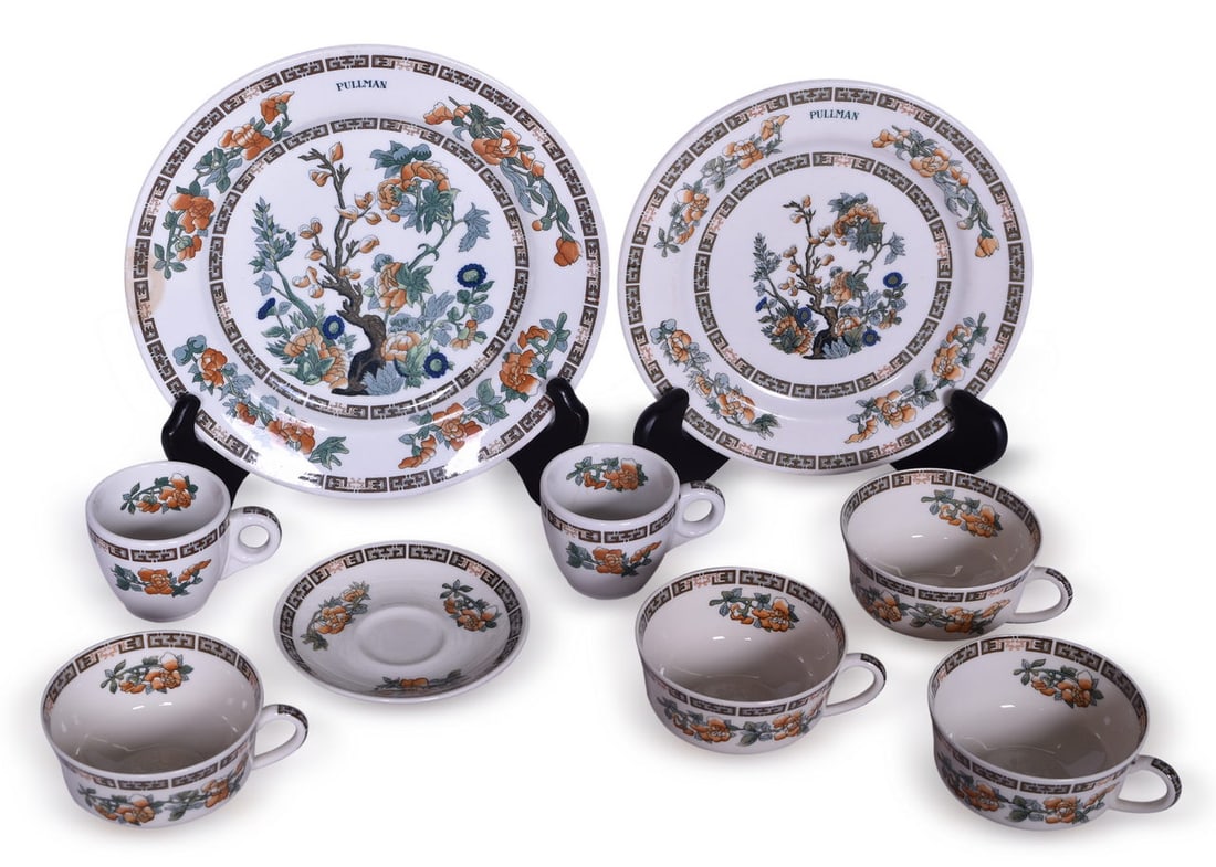 Nine Pieces Of Pullman And Unmarked Indian Tree China - Plates, Tea ...