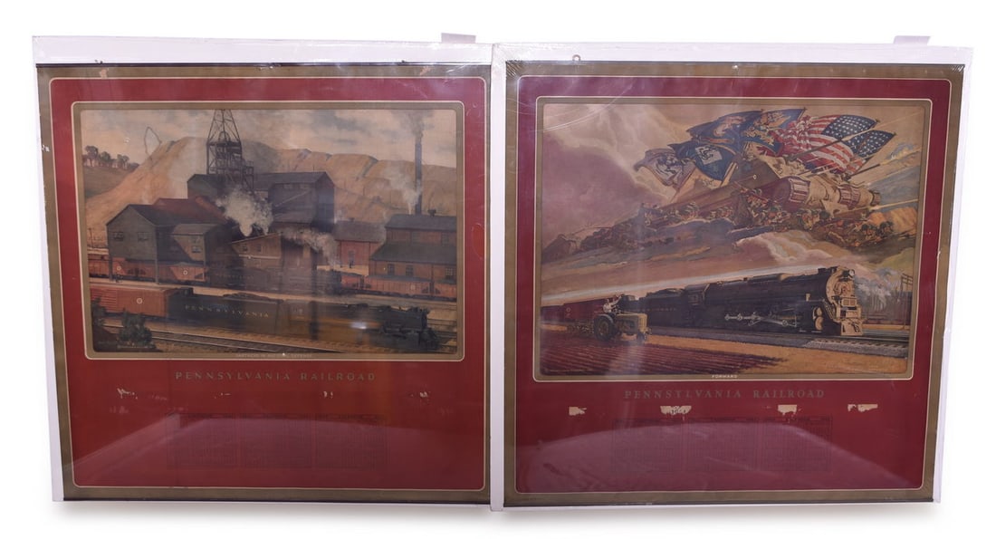 Pair Of Wwii Era Pennsylvania Railroad Wall Calendars - 1942 Partners ...