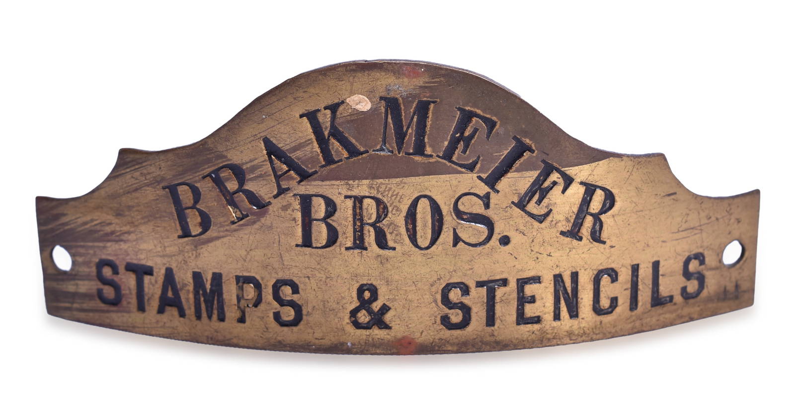 Brakmeier Bros. Stamps & Stencils Railroad Cap Badge Auction