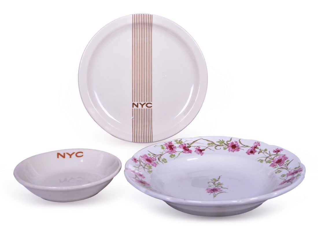 Three Pieces Of New York Central Railroad China - Hyde Park Bowl ...