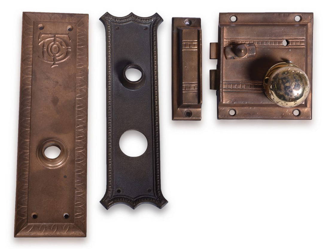 Dominion Telegraph Co.? Brass Door Plate, Brass Lock Set & Unmarked ...