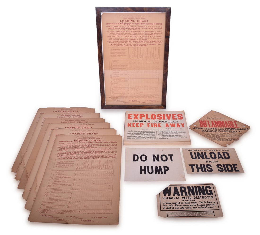 32 Railroad Loading Charts And Explosive Placards - Monon, Illinois ...