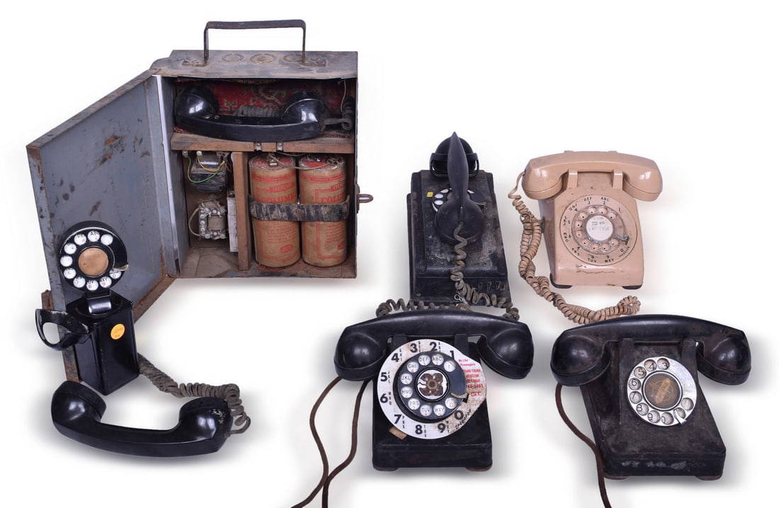 Group Of Six Rotary Dial Telephones - Grand Trunk Western Railroad ...