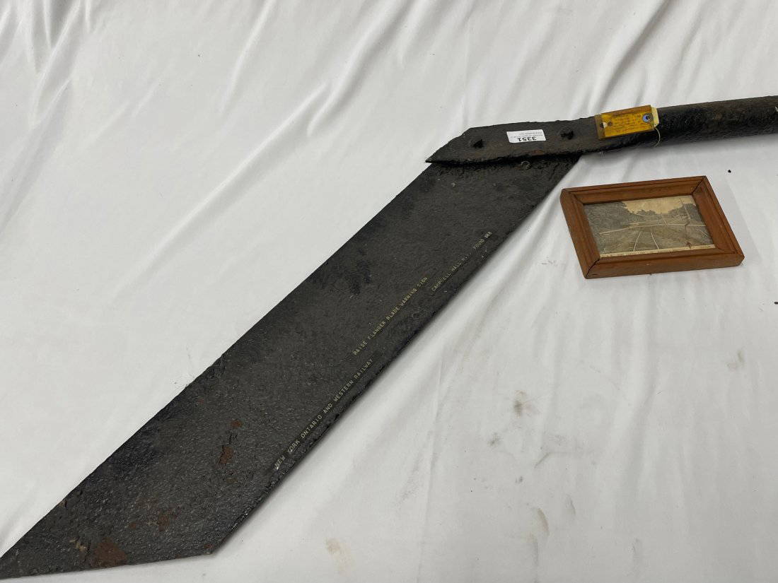 New York, Ontario And Western Steel Flanger Blade Sign Auction