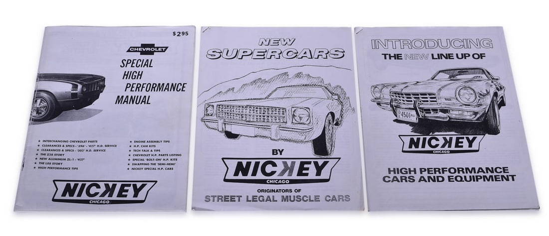 Nickey Chevrolet Chicago High Performance Manuals And Papers Auction