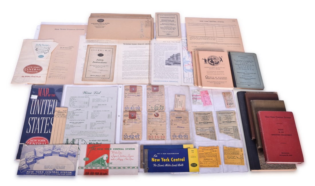 50 Pieces Of New York Central Railroad Paper Ephemera - Jun 27, 2024 ...