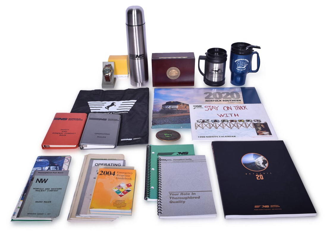 Twenty Norfolk Southern Railroad Promotional Items And Employee ...