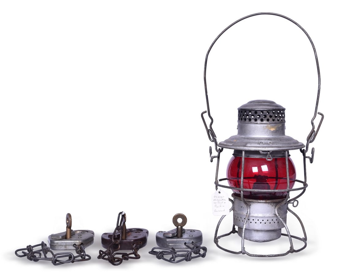 Adlake Kero Lantern, Three Locks, And Three Brass Keys - Milwaukee Road ...