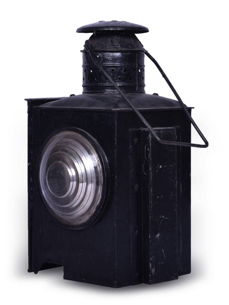 Unmarked Square Body Railroad Semaphore Lamp Auction