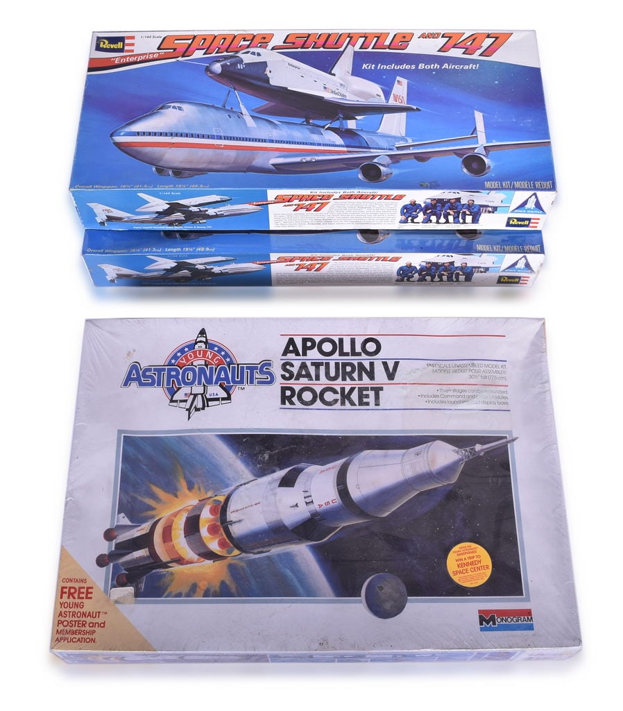 Two Revell H 177 Nasa Shuttle With Boeing 747 Carrier And Monogram ...