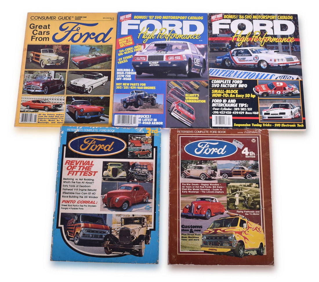 Five Ford Automobile History And High-performance Books Auction