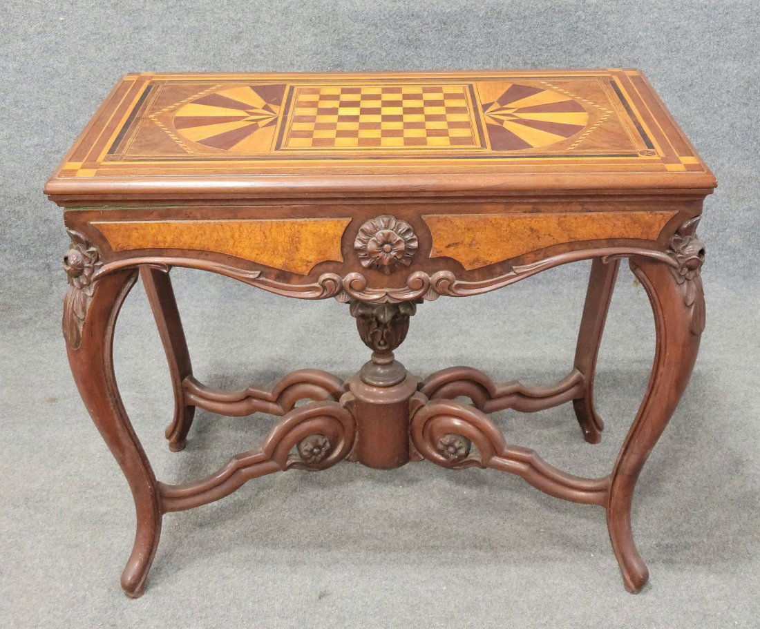 Inlaid Victorian Game Table