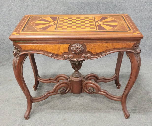 Inlaid Victorian Game Table