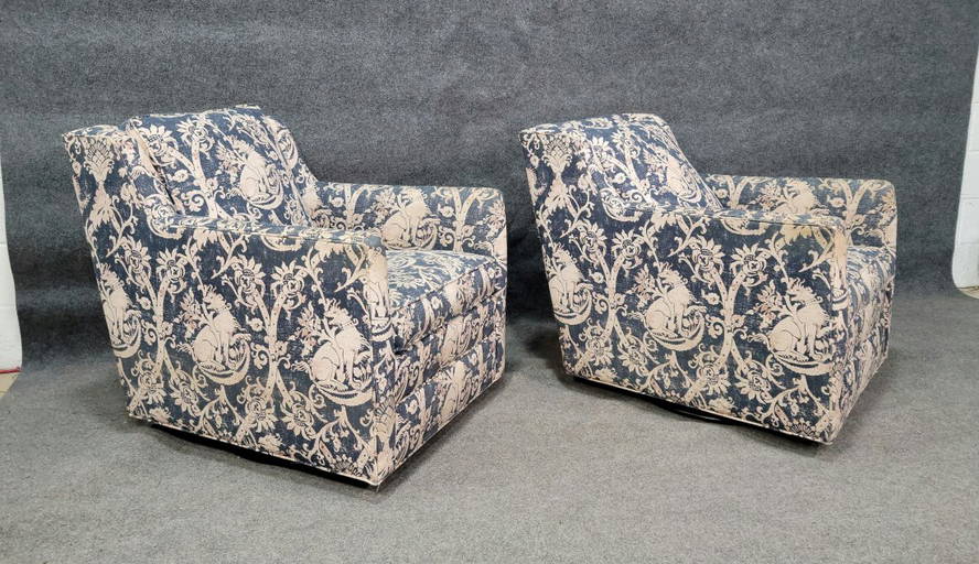 Pair Of Sam Moore Revolving Chairs