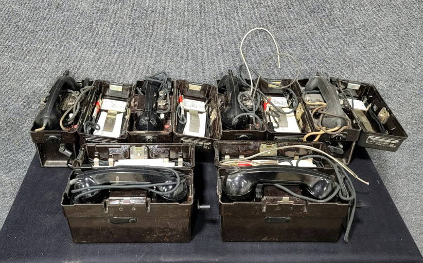 6 German Military Field Phones