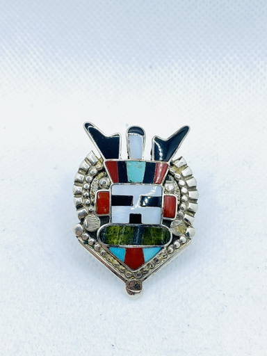 Vintage Native American Chief Ring Zuni Signed Inlay - Jul 28, 2021 ...