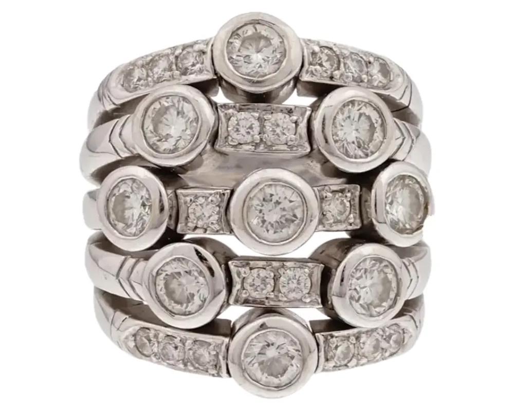 18k White Gold And Diamonds Ring By Sonia Bitton Auction