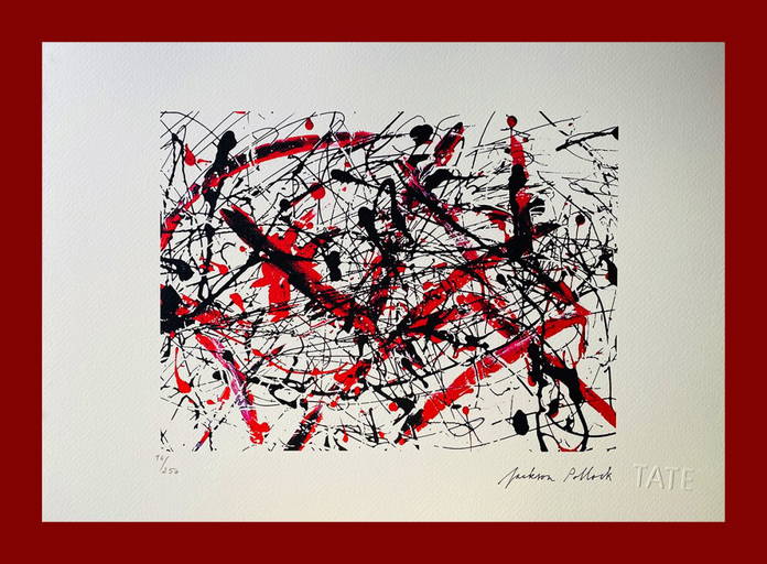 Jackson Pollock Black, White & Red
