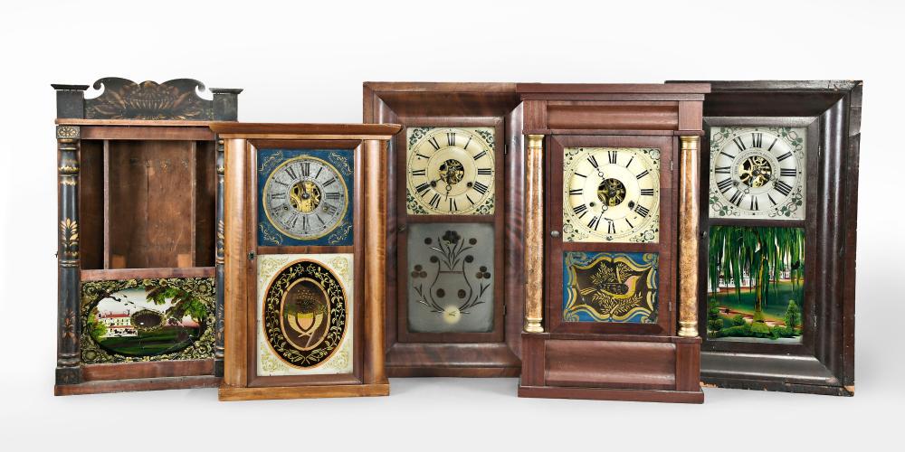 Five American Connecticut Shelf Clocks