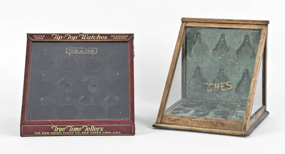 Ingersoll And New Haven Counter Top Watch Display Cases