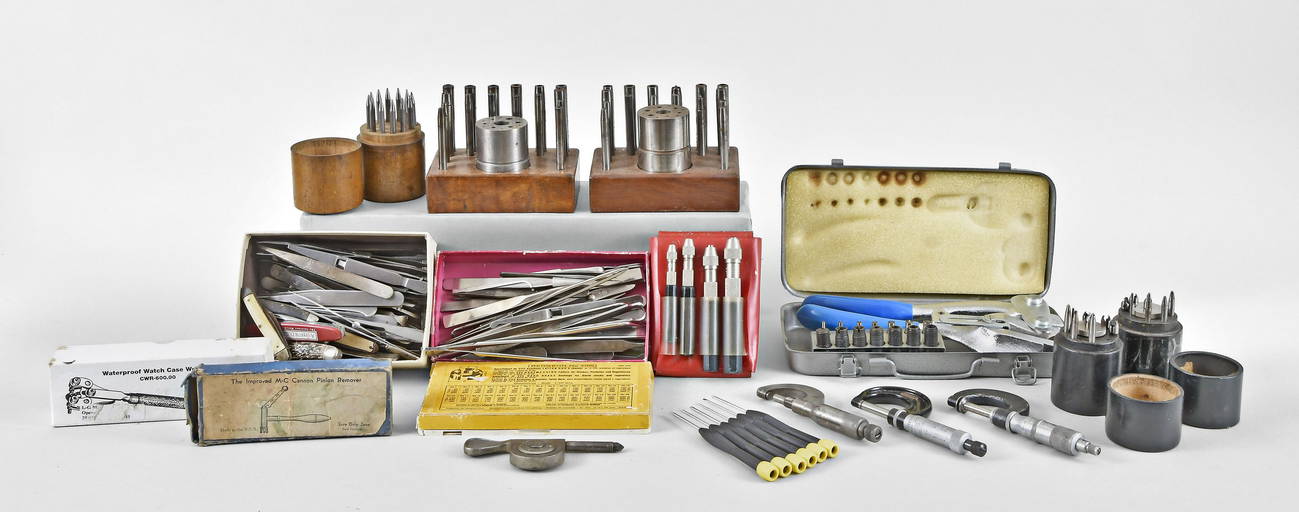 Lot Of Watchmakers Tools And Parts