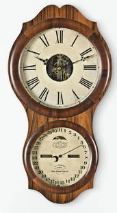 Ithaca Calendar Clock Co. "no. 4 Hanging Office" 30 Day Clock