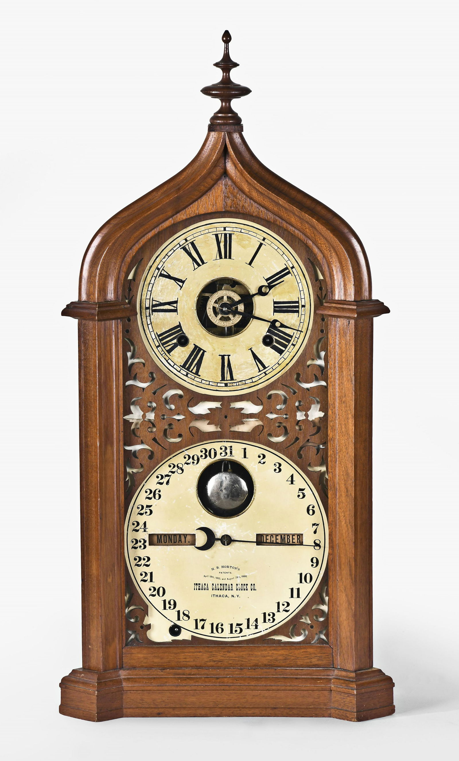 Ithaca Steeple Model Double Dial Calendar Clock