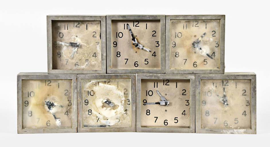 Seven Art Deco Slave Clocks with Mercer Movements (#0273) on Feb 04 ...