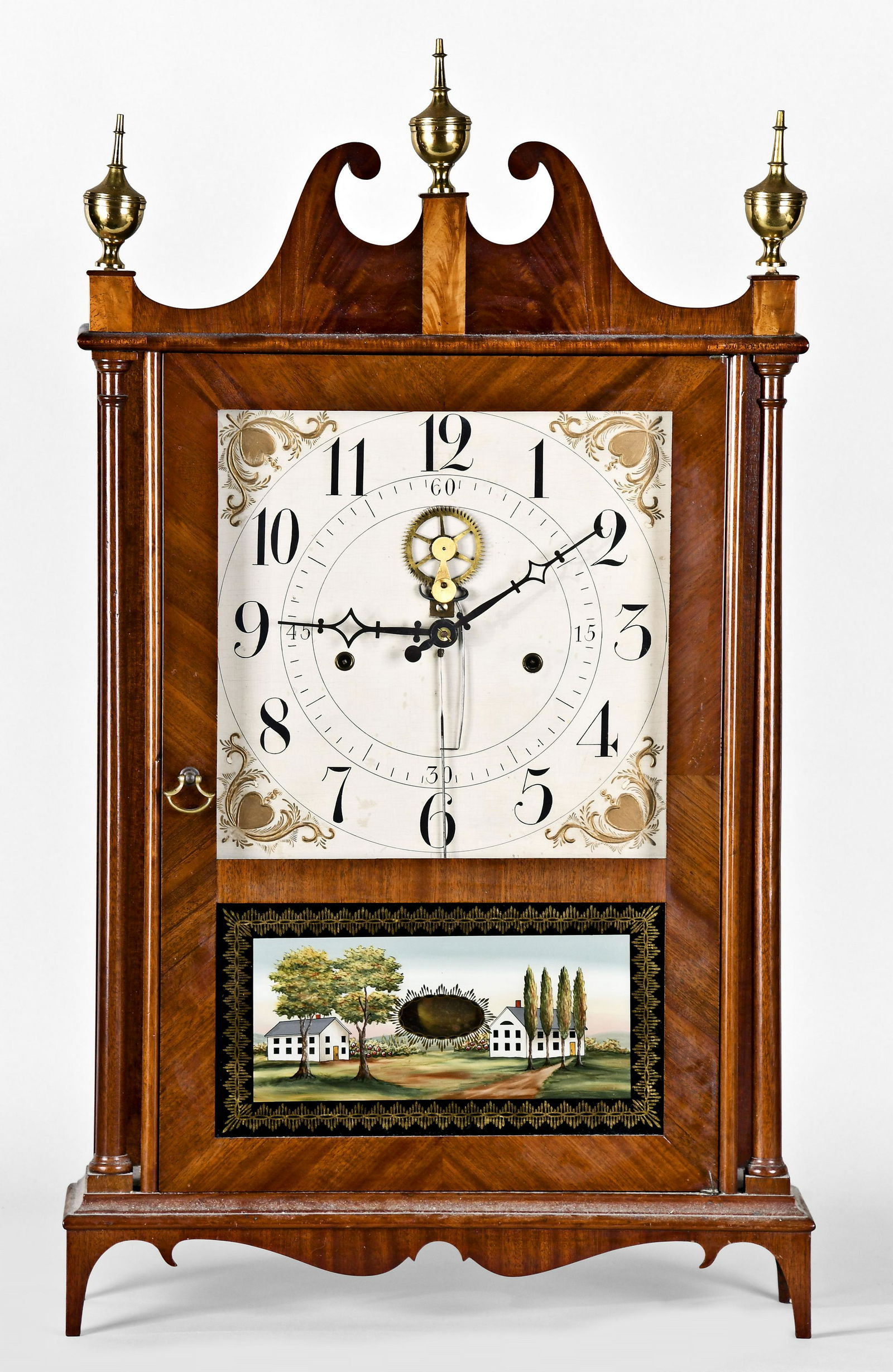 Eli Terry Outside Escape Pillar & Scroll Shelf Clock.