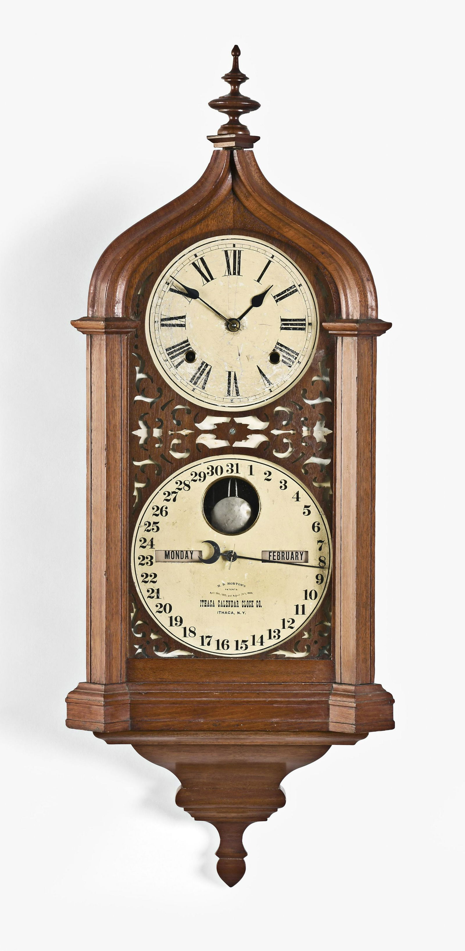 Ithaca Calendar Clock Co. Hanging Steeple clock - Feb 04, 2023 ...