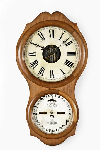 Ithaca No. 4 Hanging Office Calendar Clock