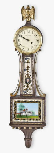 Waltham Watch Co. miniature banjo clock (#0366) on Feb 04, 2023 ...
