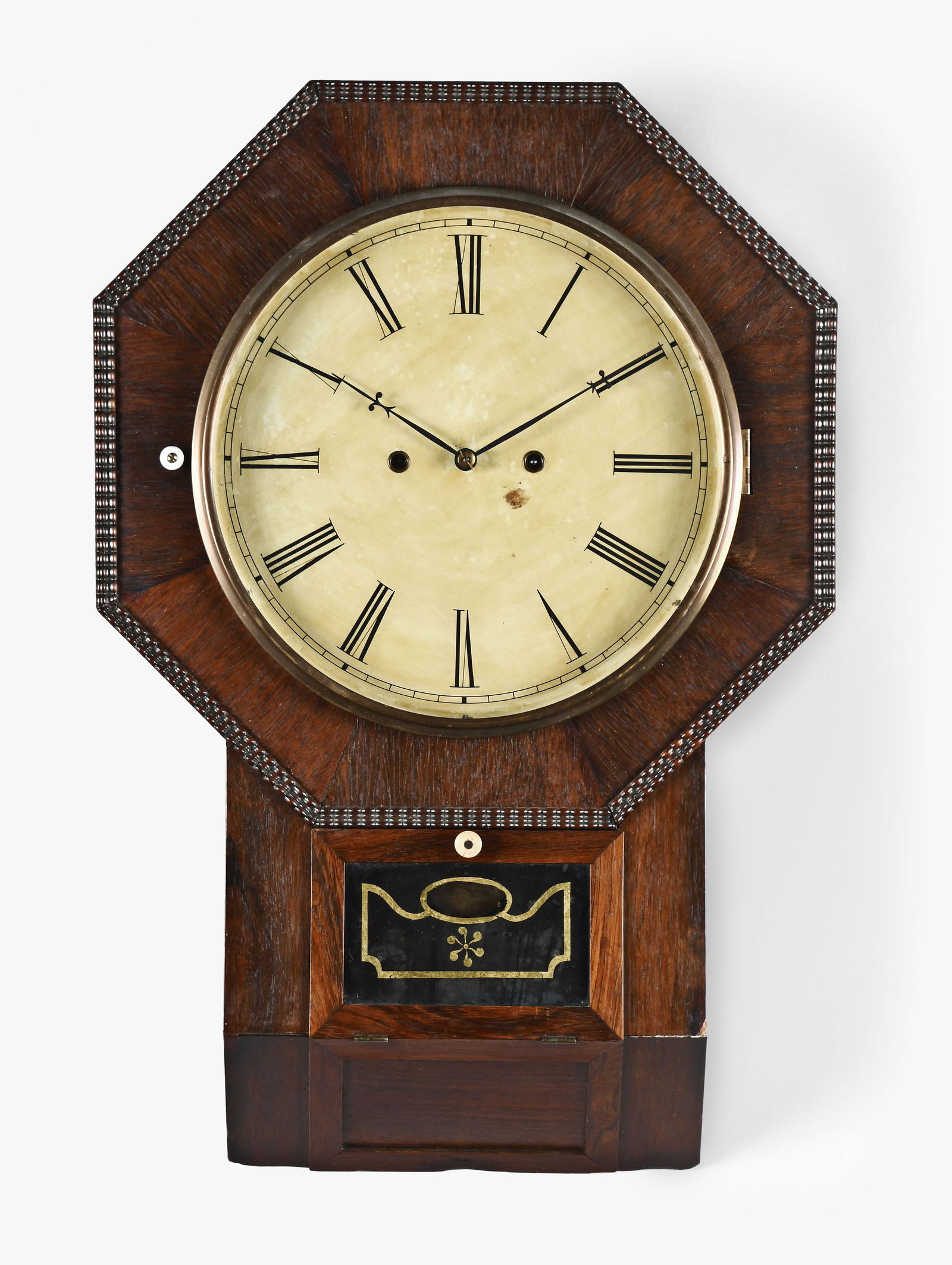 Atkins Clock Co. Octagon Drop Xx Hanging Clock With Wagon Spring ...
