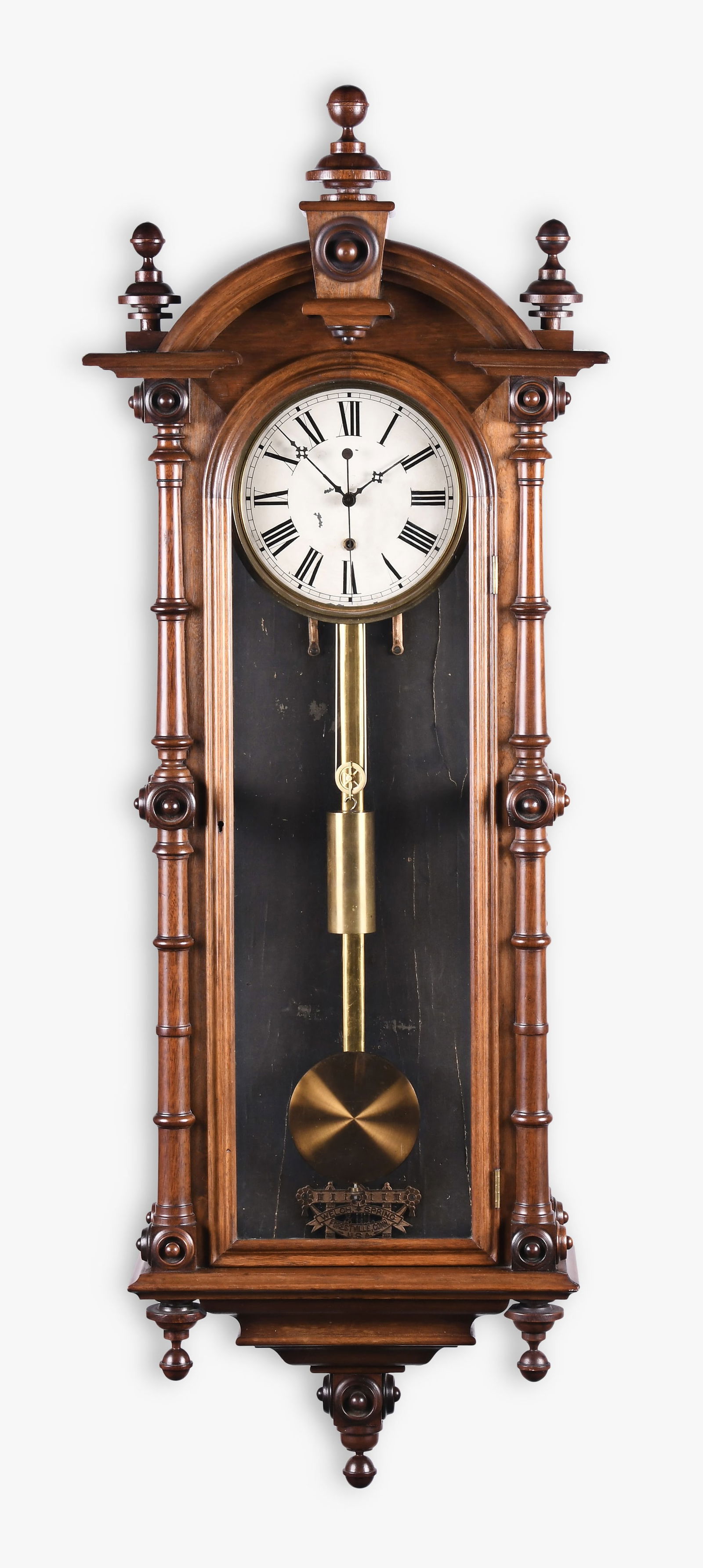 Welch, Spring & Co., Regulator No 7 Or Hanging Patti Clock