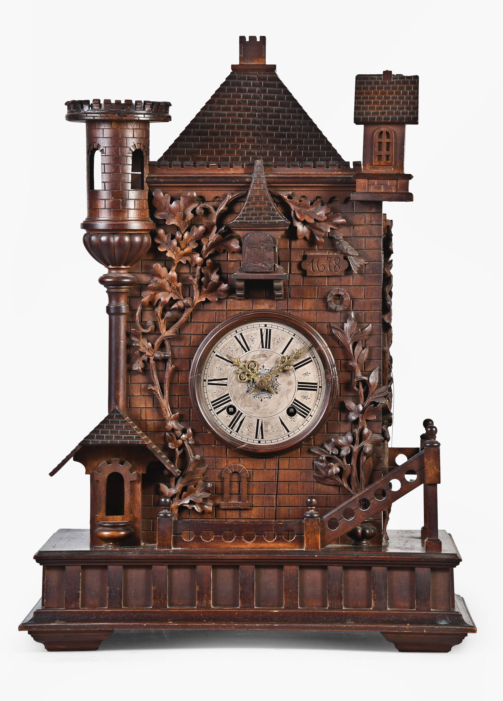 Gordian Hettich & Sohn Architectural Gothic Cuckoo Shelf Clock With 8 Tune Music Box Auction