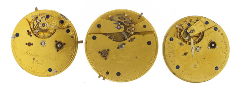 A Lot Of Two Hamilton 950 Pocket Watch Movements Including One Elinvar ...