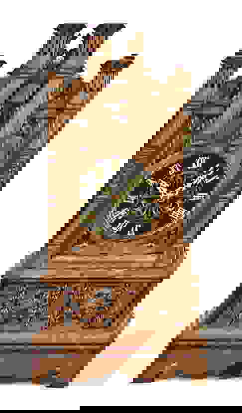 Black Forest Gothic Architectural Shelf Cuckoo Clock Auction